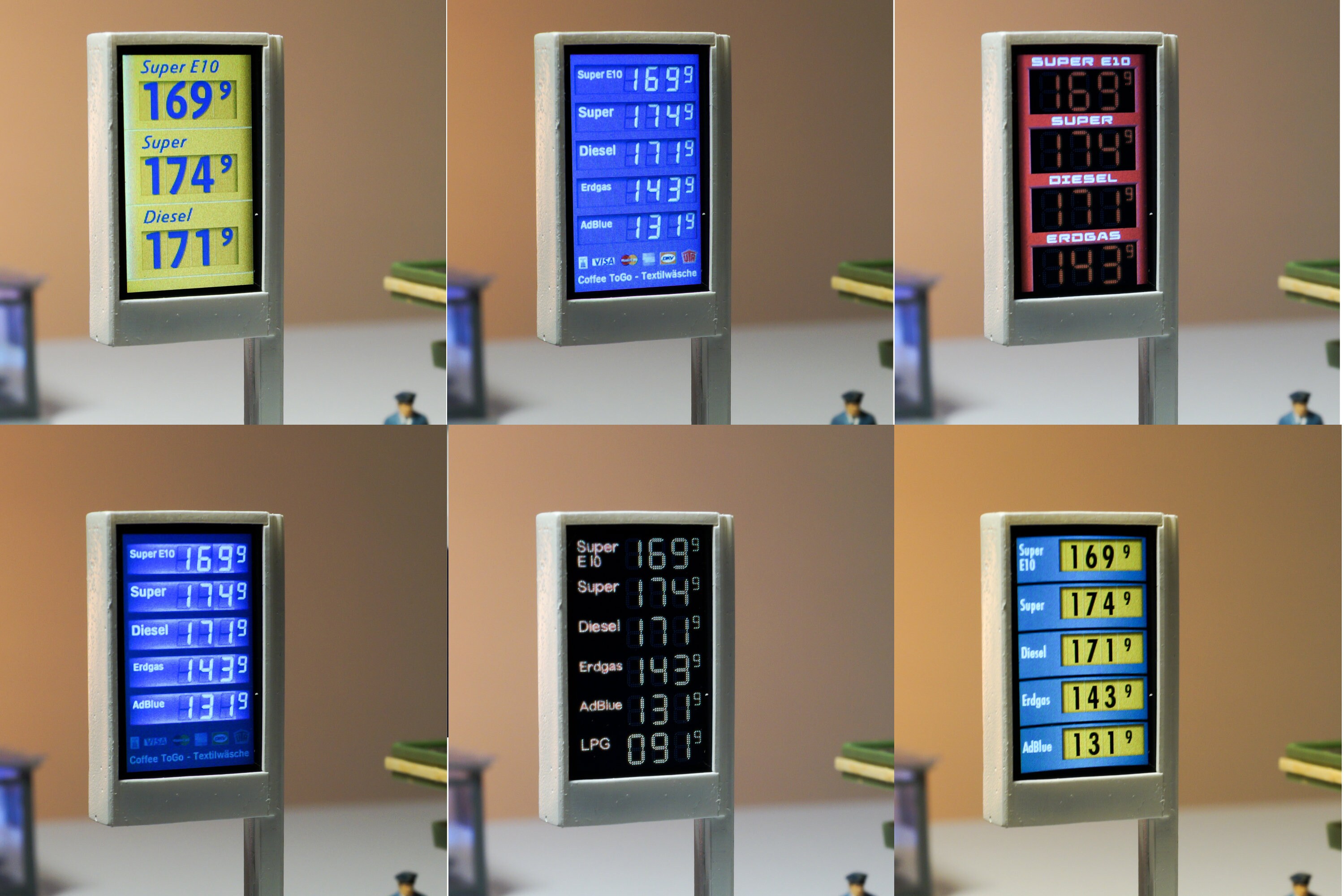 Digital Model Railway Petrol Station Display Price Board With Online ...