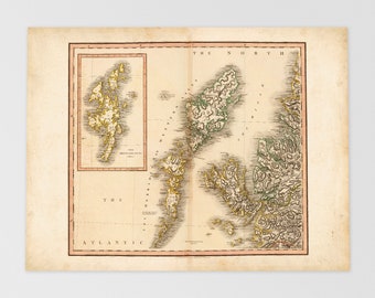 Hebrides Map Poster - Etsy