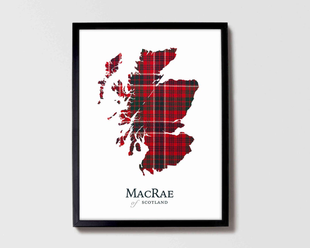 Macrae Clan Tartan | Ancestry Map of Scotland - Etsy