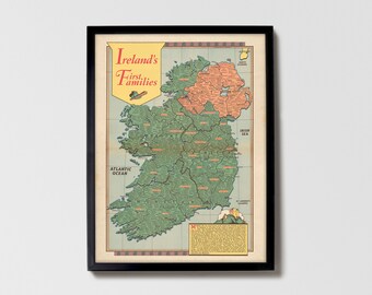 Framed Map Ireland - Etsy