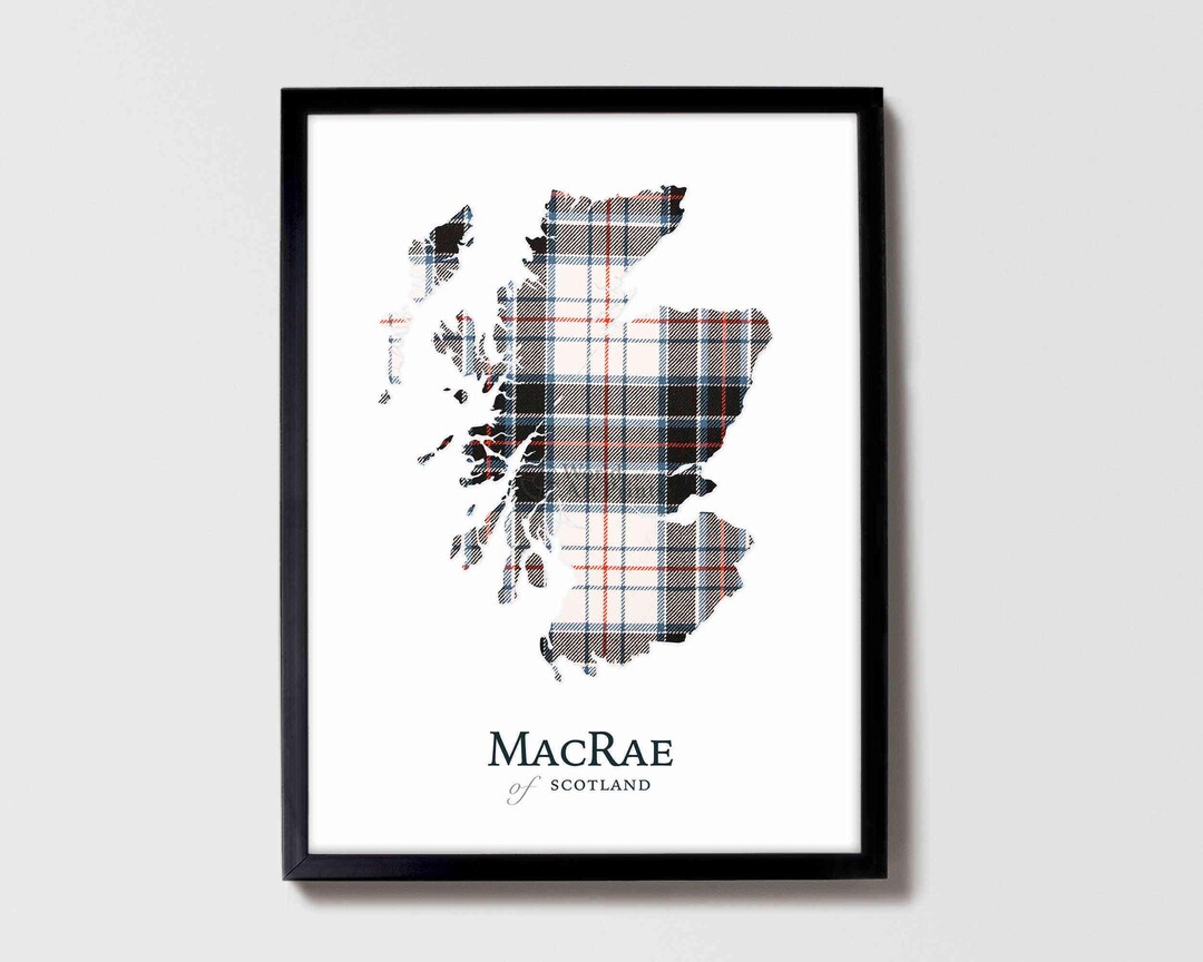 Macrae Clan Tartan | Ancestry Map of Scotland - Etsy
