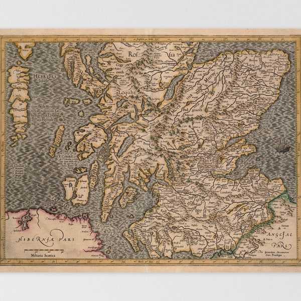Map of Medieval Scotland - Etsy