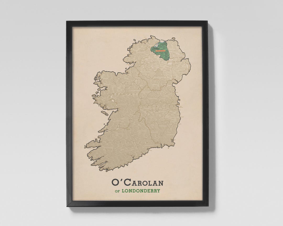 O'carolan of Londonderry | clan O'carolan Irish Ancestry Map of ...