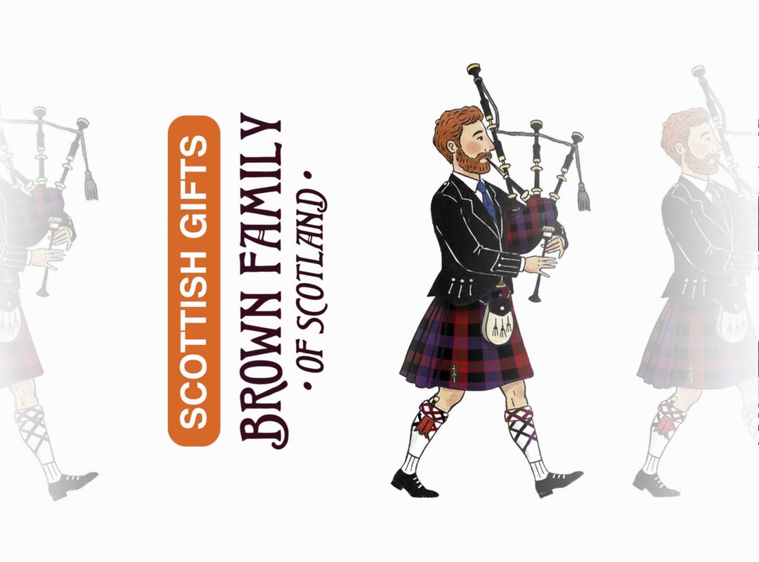 Brown Tartan Gift } Brown Clan of Scotland Art - Etsy
