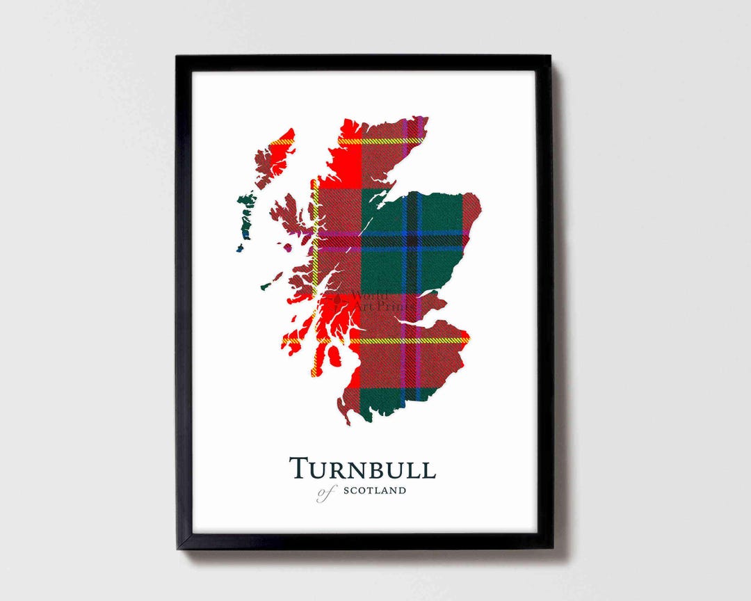 Turnbull Clan Tartan | Ancestry Map of Scotland - Etsy