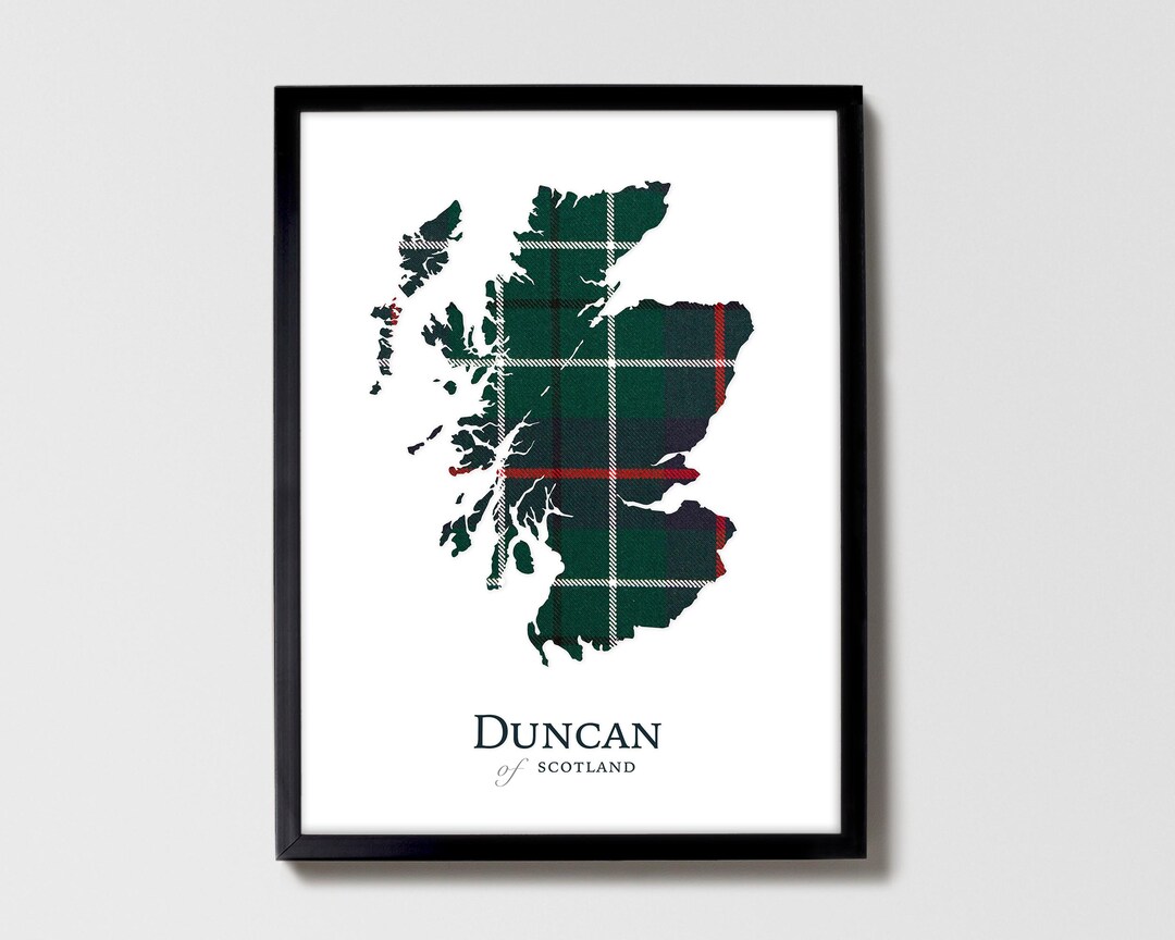 Duncan Clan Tartan | Origins Map of Scotland - Etsy