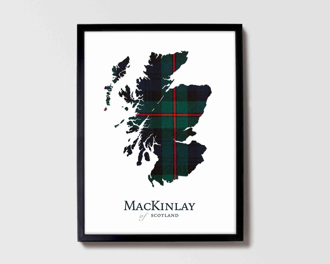 Mackinlay Clan Tartan | Ancestry Map of Scotland - Etsy