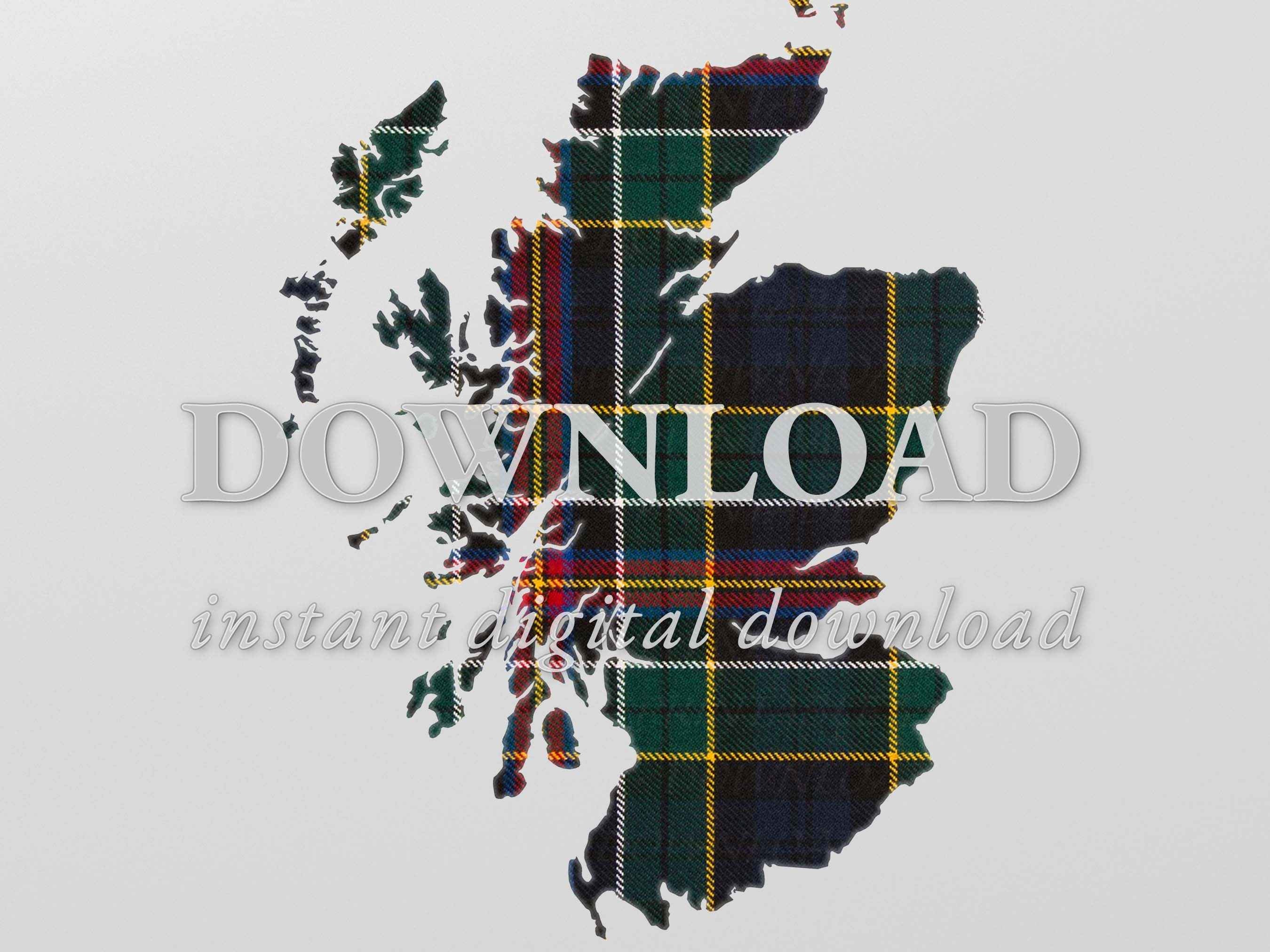 Allison Tartan Downloadable Scottish Clan Allison PNG File, Tartan Map ...