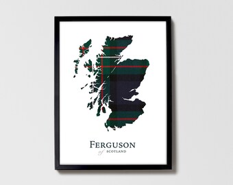 Crawford Clan Tartan | Origins Map of Scotland - Etsy