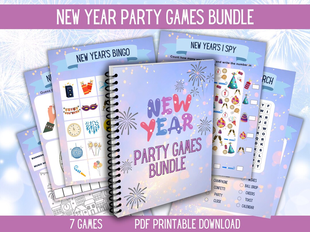 New Year's Eve Party Games Bundle – Printable Family Activities (PDF ...