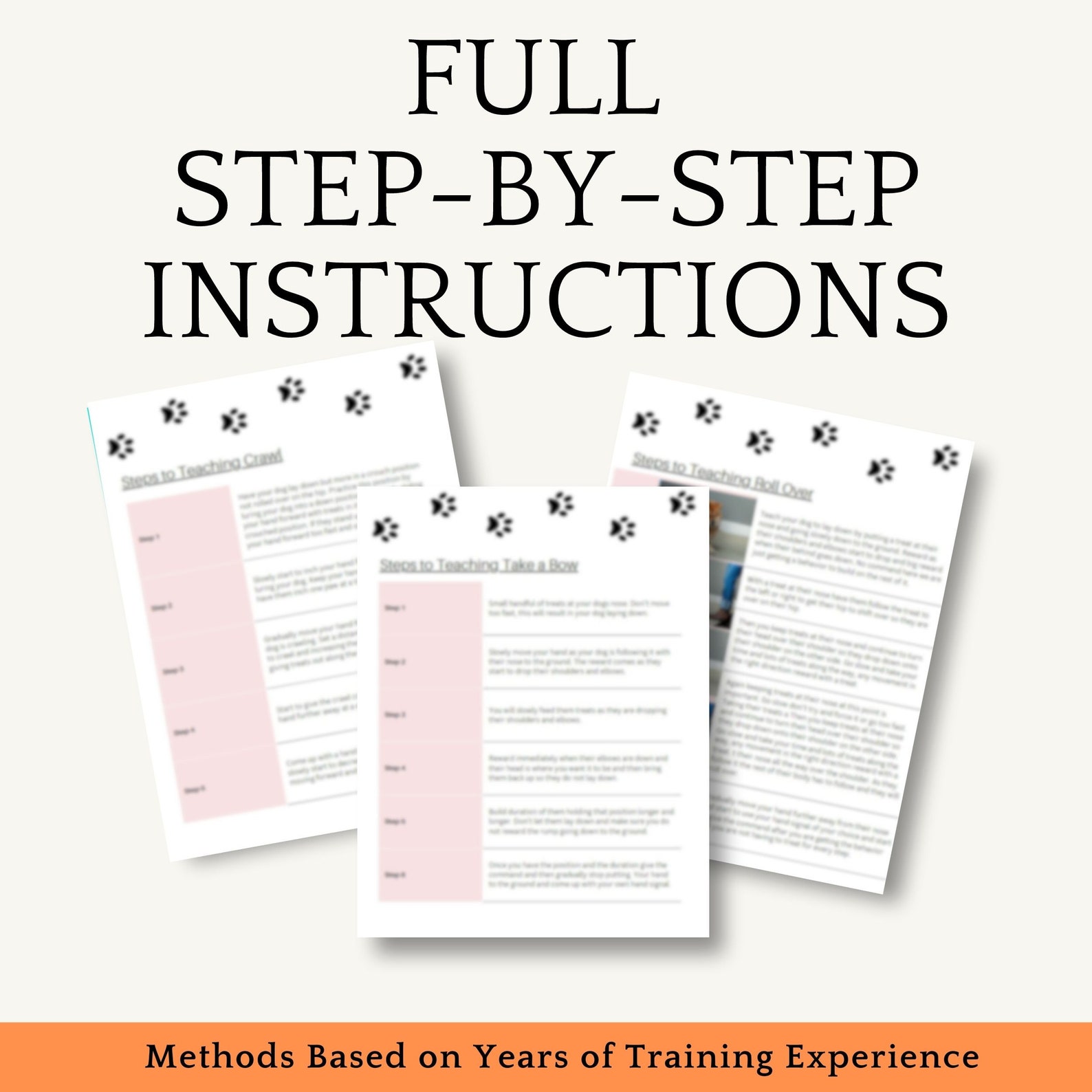 Dog Training Printable Tricks Guide Bundle, Puppy Complete Course and ...