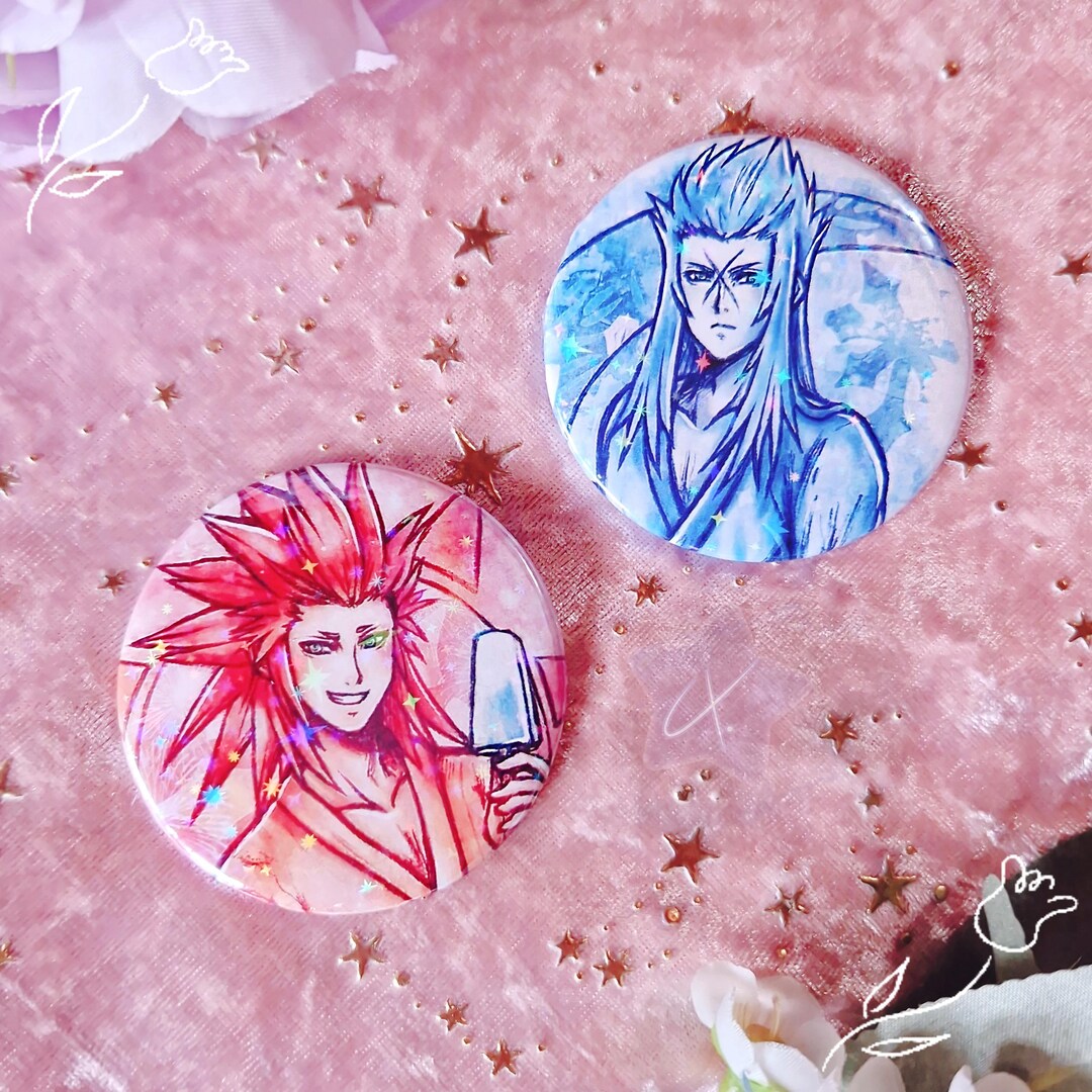 Kingdom Hearts Holo Can Badges Fanmade Lea Isa Saix Axel OC - Etsy