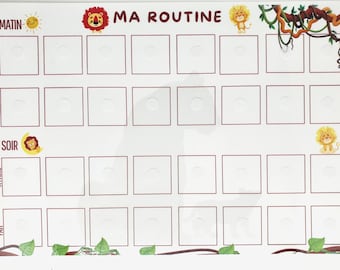 Tableau de routine enfant matin et soir inspiration montessori - Etsy ...