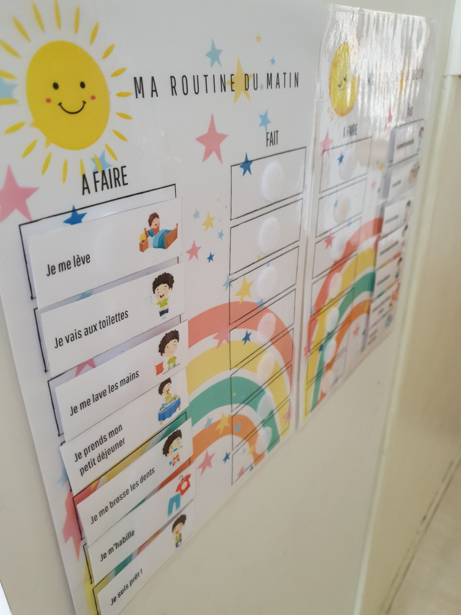 Tableau de routine enfant matin et soir inspiration montessori | Etsy ...