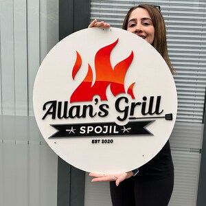 Circle Custom Sign, Custom Round Sign, Custom Logo Sign, Custom Wood ...