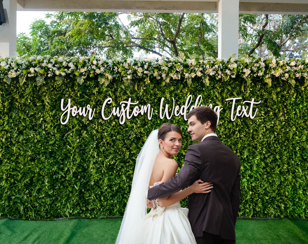 Custom Wedding Grass Wall Sign, Welcome Wedding Sign, Last Name Sign ...