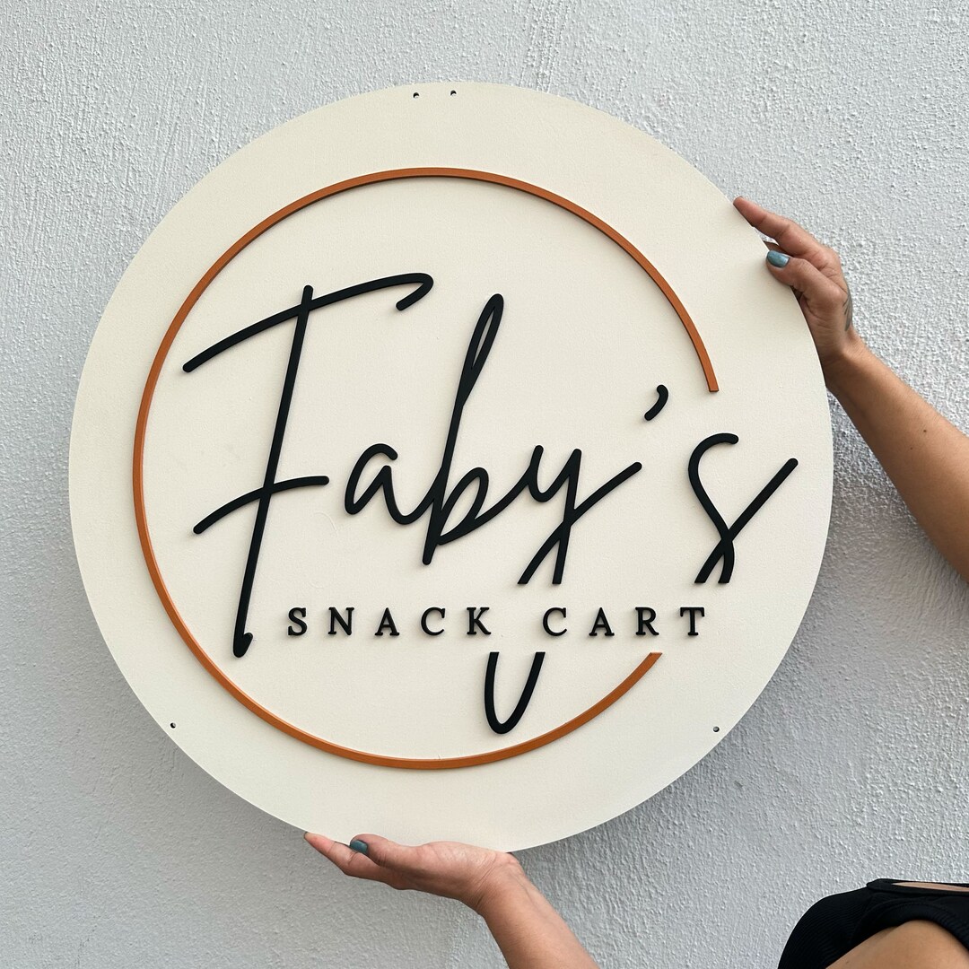 Custom Street Sign, Circle Wooden Custom Sign, Custom Logo Sign, Custom ...