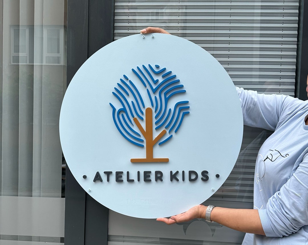 Custom Business Logo Sign, Custom Round Sign, Custom Logo Sign, Custom ...