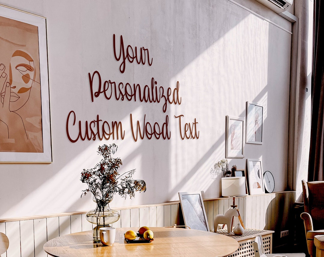 Business Sign, Custom Logo Sign, Custom Wood Words, Personalized Wood ...