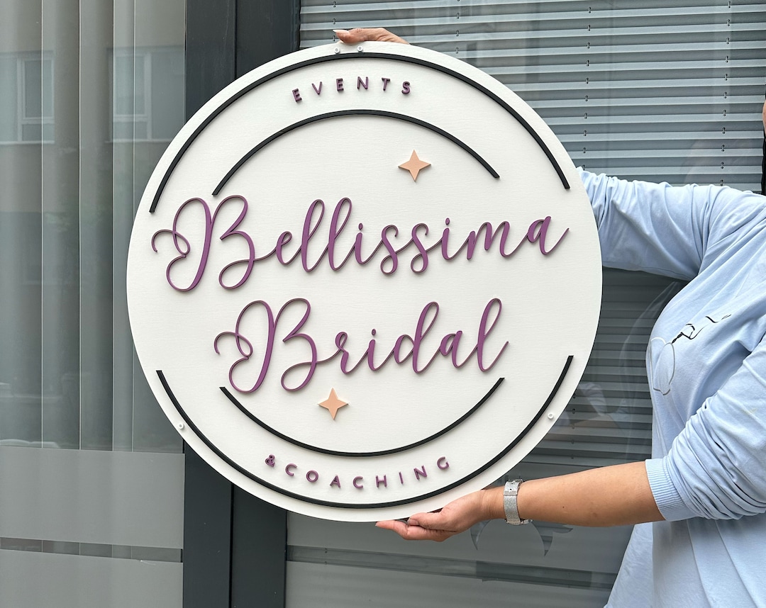 Custom Round Sign, Circle Custom Sign, Custom Logo Sign, Custom Wood ...