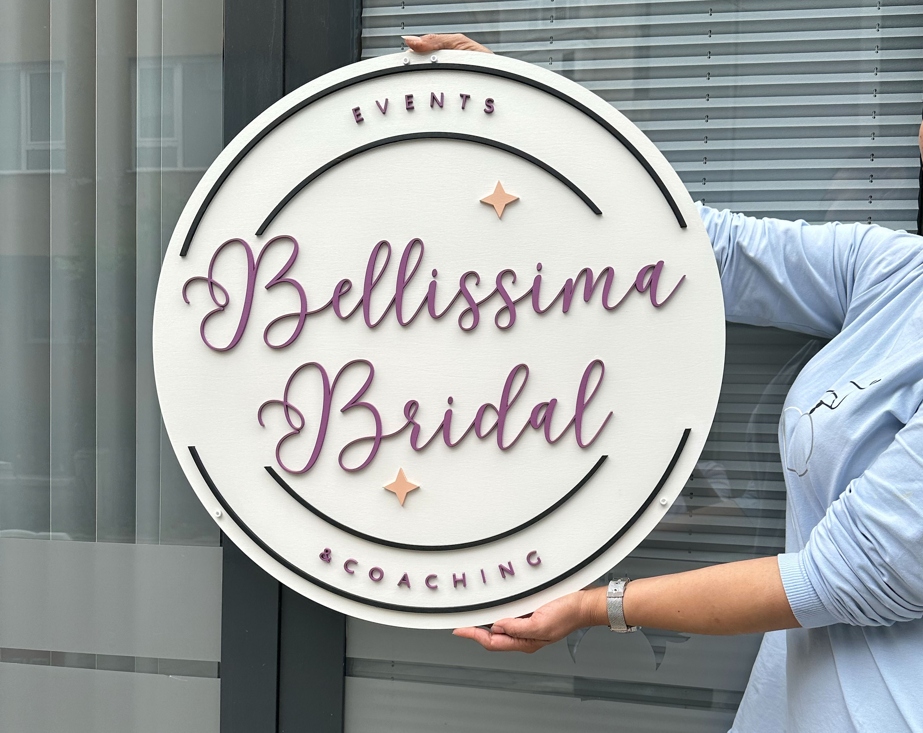 Custom Round Sign, Circle Custom Sign, Custom Logo Sign, Custom Wood ...