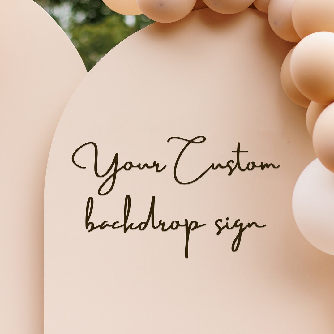 Personalized Backdrop Name Sign, Name Sign for First Birthday Party ...