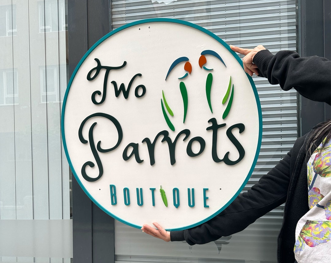 Circle Custom Sign, Custom Round Sign, Custom Logo Sign, Custom Wood ...