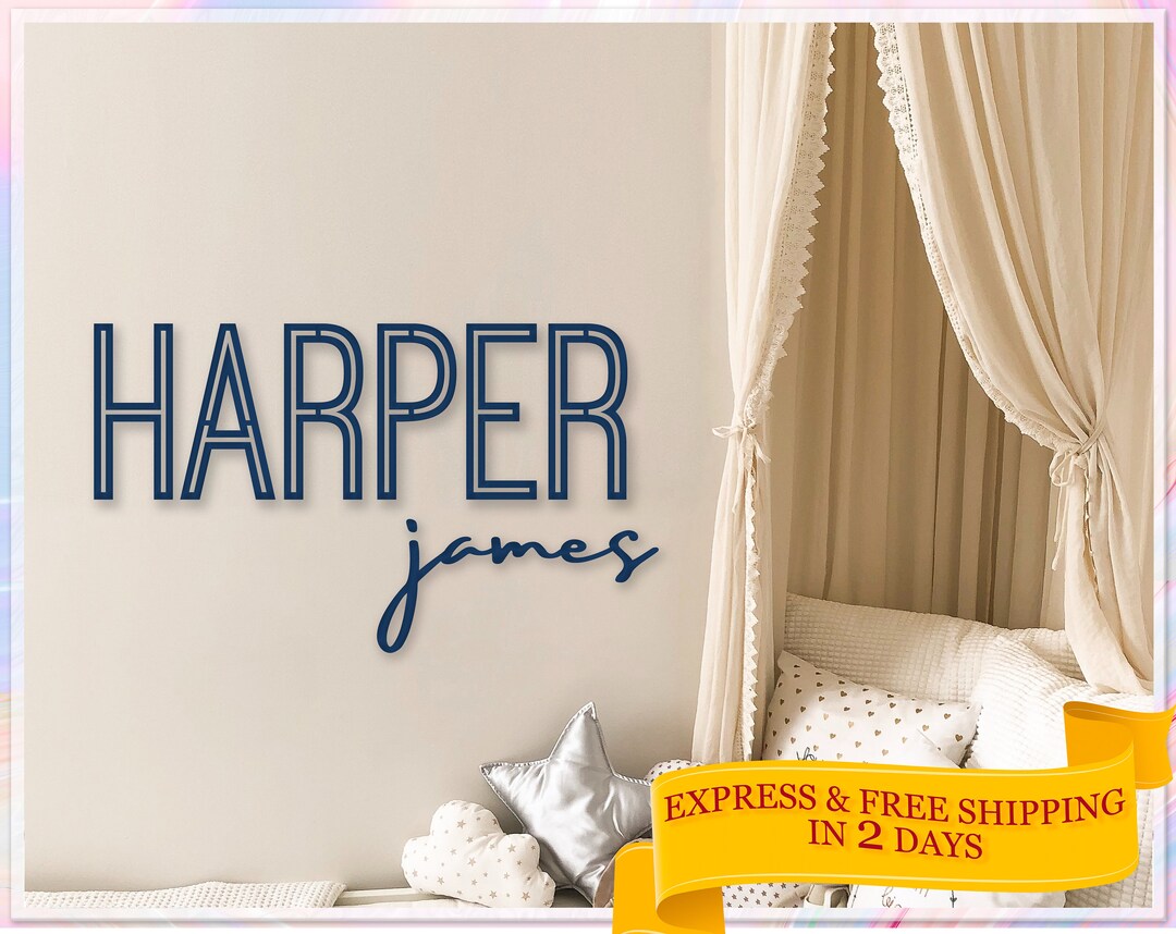 Stacked Custom Name Sign Wood Name Sign Nursery Sign - Etsy