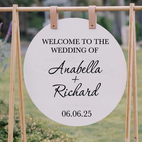 Round Welcome Sign - Etsy