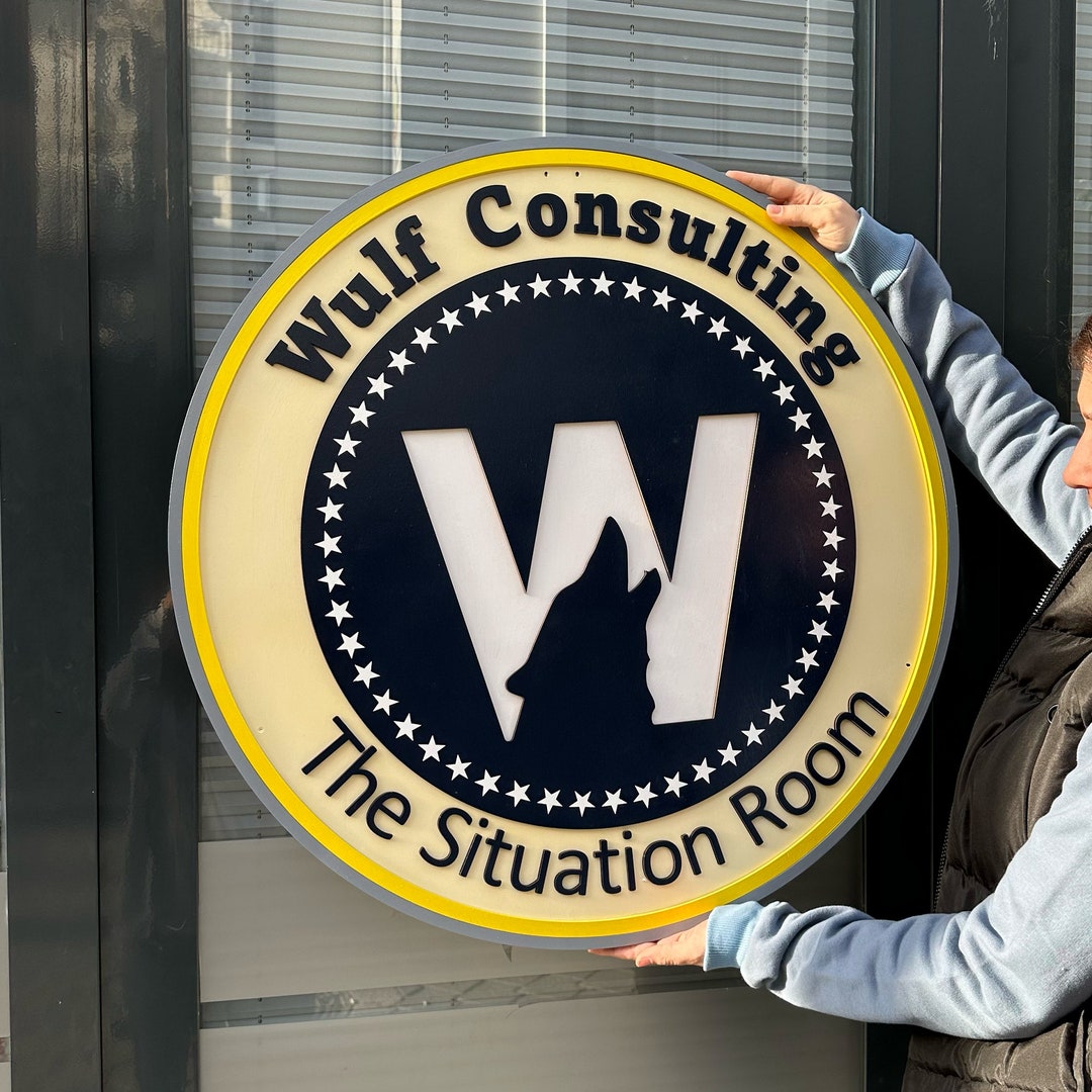 Custom Business Logo Sign, Circle Custom Sign, Custom Logo Sign, Custom ...