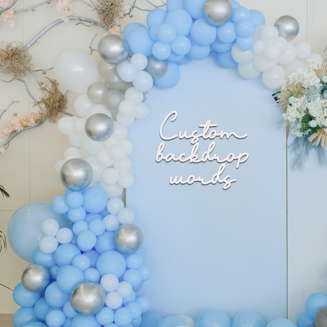 Custom Backdrop Sign,backdrop Wooden Text, Wood Cut Out, Birthday Yard ...