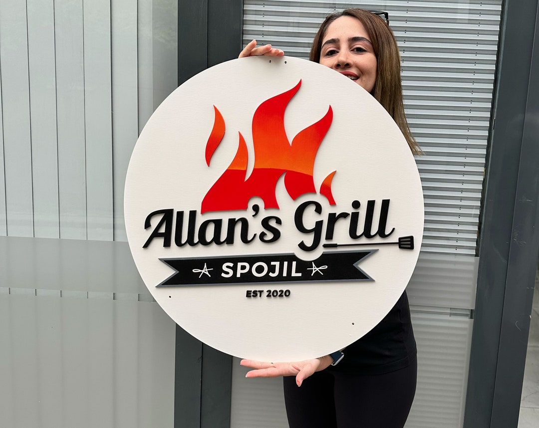 Custom Round Sign, Circle Custom Sign, Custom Logo Sign, Custom Wood ...