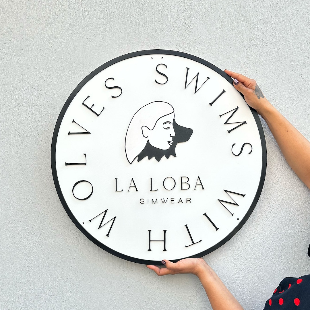 Custom 3D Round Sign, Circle Custom Sign, Custom Logo Sign, Custom Wood ...