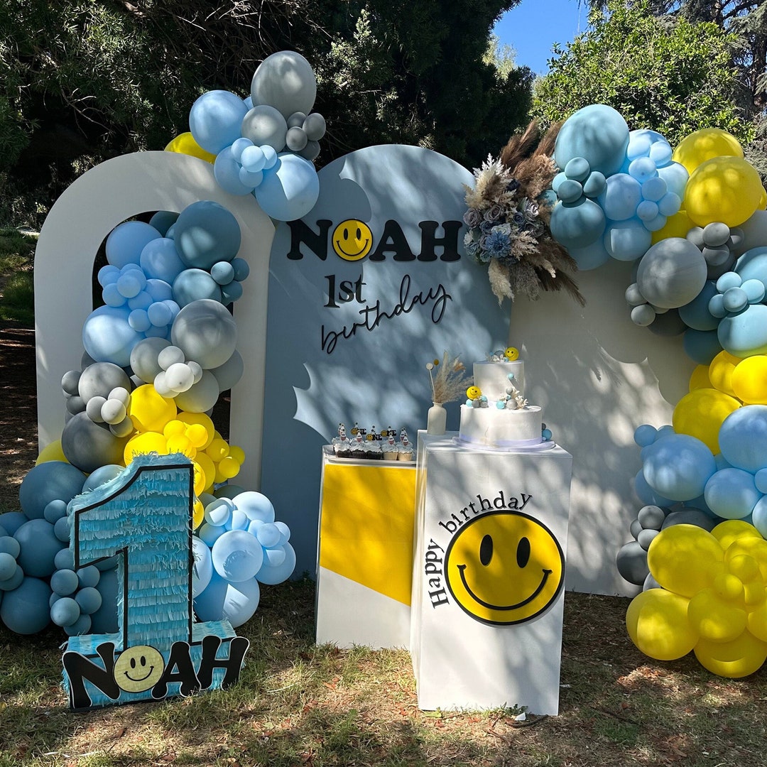 Birthday Backdrop Name Sign, Name Sign for First Birthday Party, Wood ...