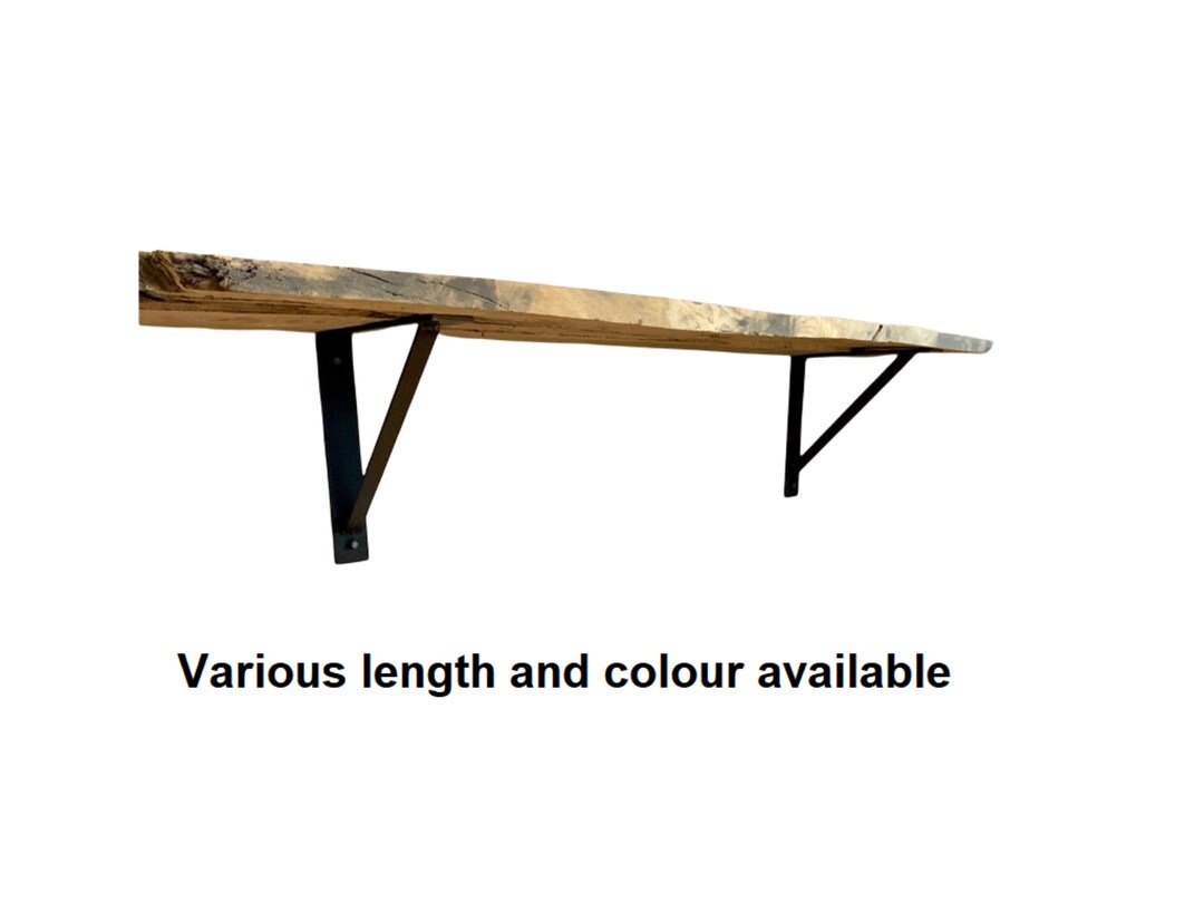 2x Heavy Duty Desk Brackets With Welded Brace for Wall Mounted Floating ...