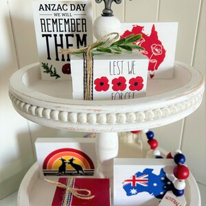 Australia and ANZAC Day Tier Tray Decor Bundle - Etsy Australia