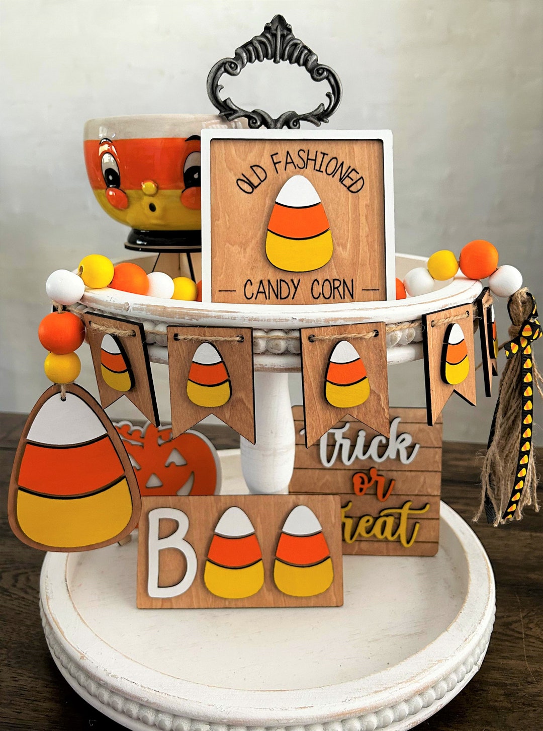 Candy Corn Tier Tray Set - Etsy