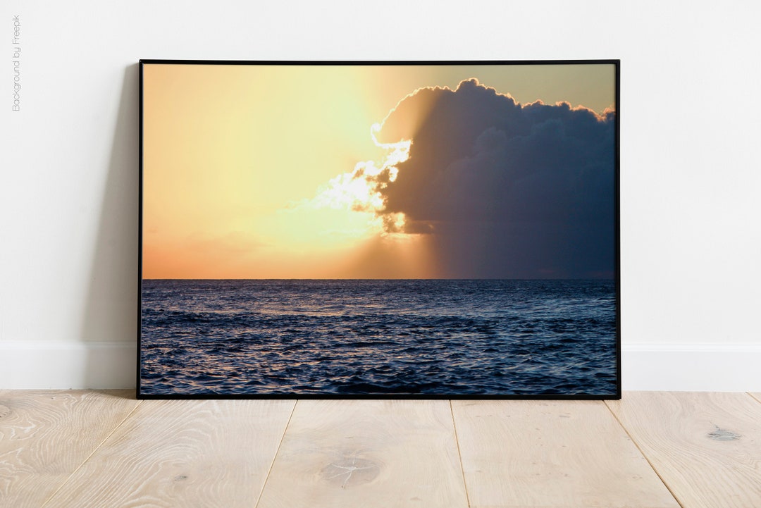 Digital Download - Sunset Divided Sky - Vibrant Skyline Wall Art - Etsy