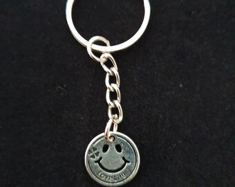 Smiley Face Key Ring - Etsy UK