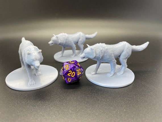 D&D Dire Wolf Miniatures - Etsy