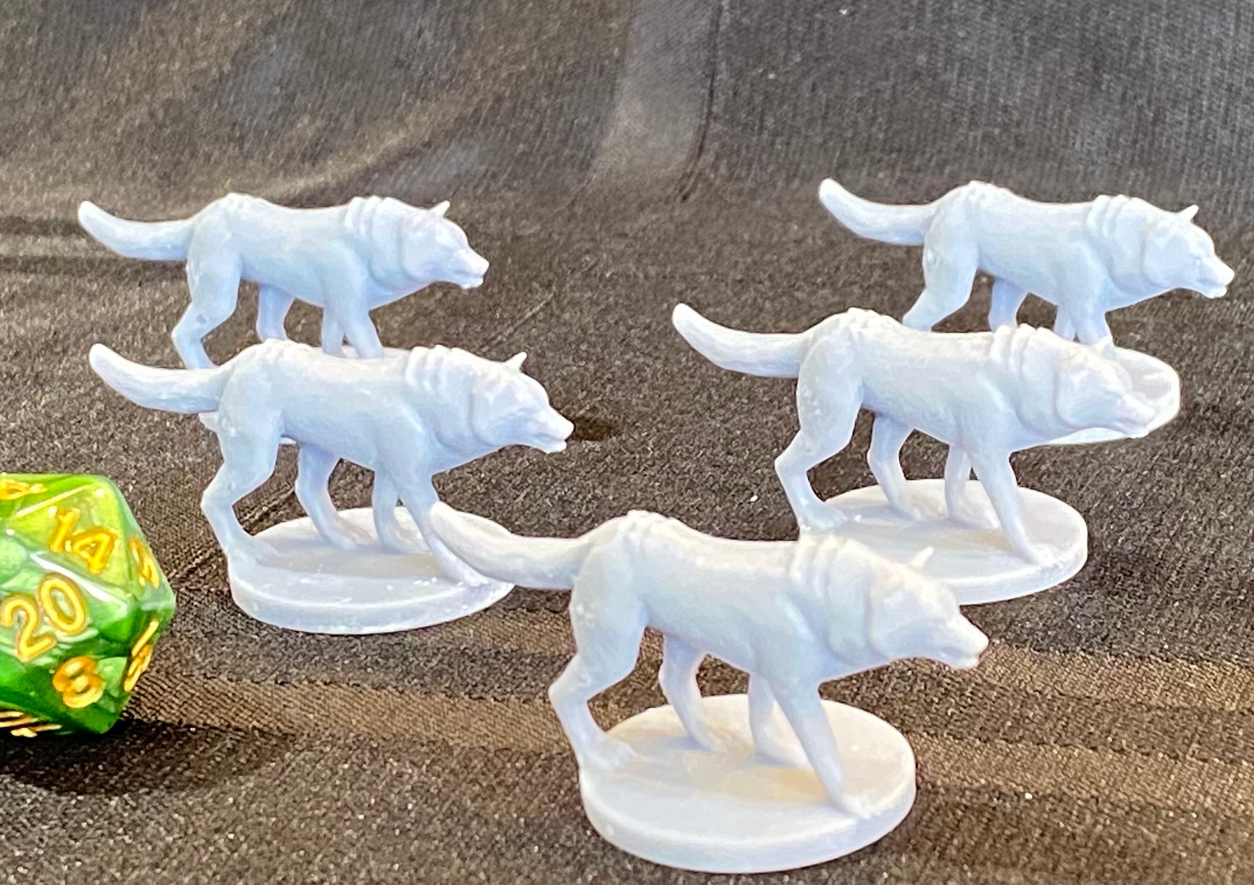 D&D Wolf Pack Miniatures - Etsy