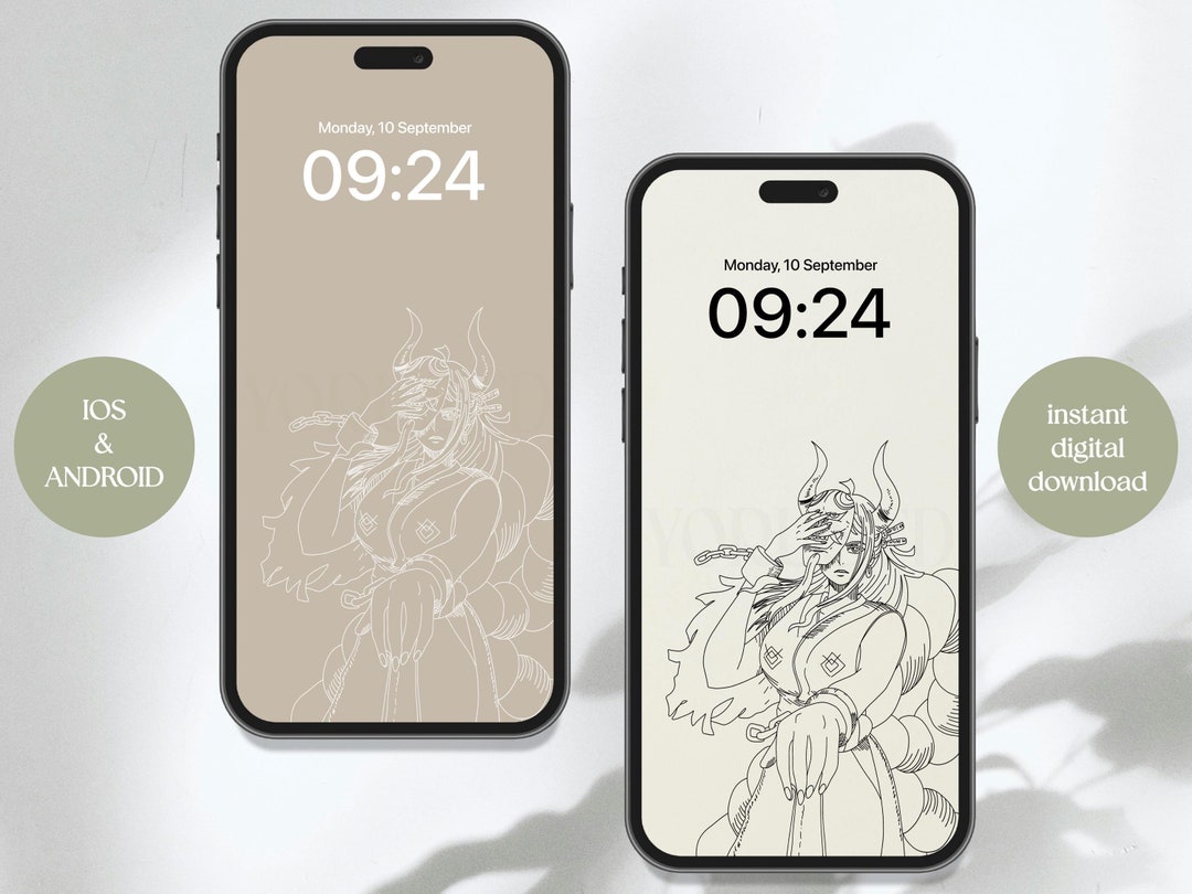 One Piece - Yamato - Minimalist Neutral Colors Phone Wallpapers - Anime ...