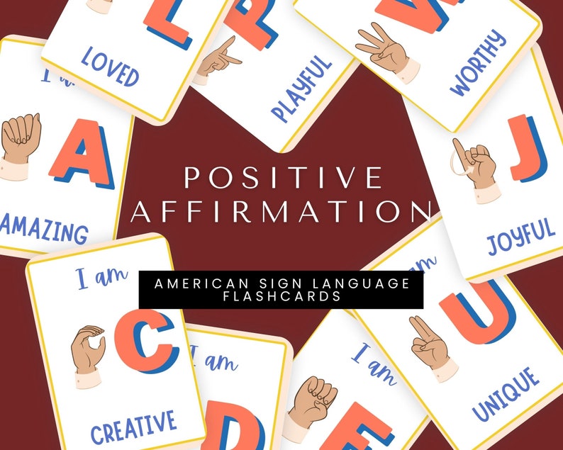 Flashcard ASL for Baby Kids Alphabet ASL for Mom Print Card ABC ...