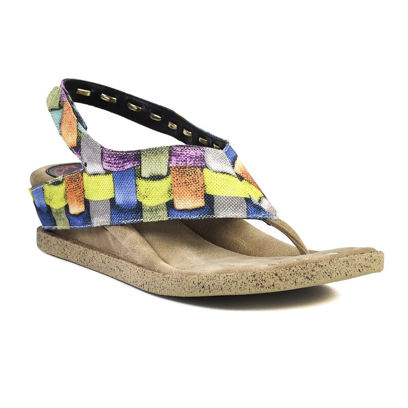 Modzori Women’s Feena Reversible Low Wedge Sandal - Multicolor Flips to ...