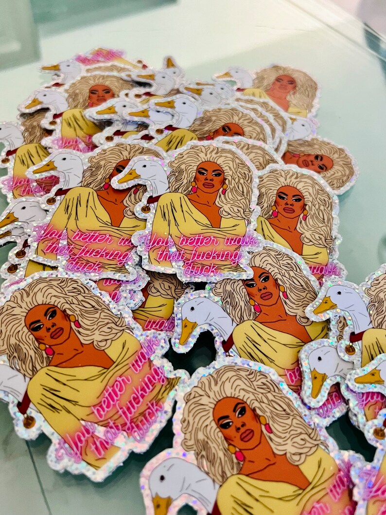 Rupaul and Anetra Duck Sticker Dragrace, Walk That Duck - Etsy