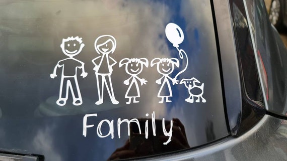 Family Car Window/bumper Sticker Decal Waterproof Family | Etsy