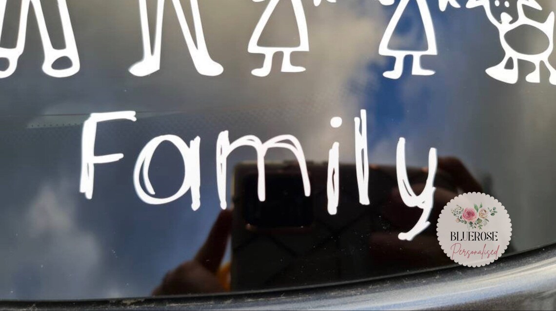 Family Car Window/bumper Sticker Decal Waterproof Family - Etsy
