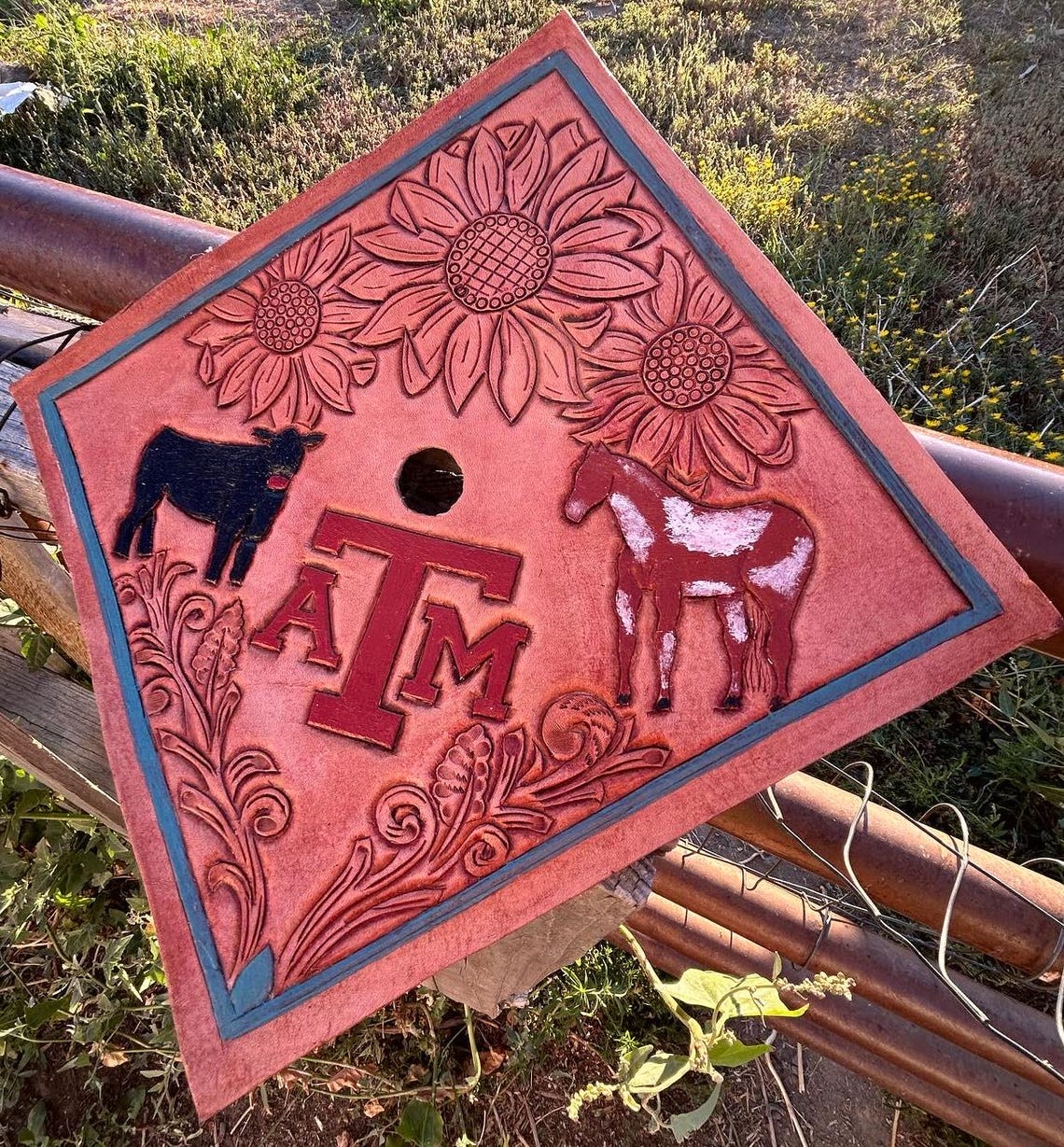 Tooled Leather Grad Caps - Etsy