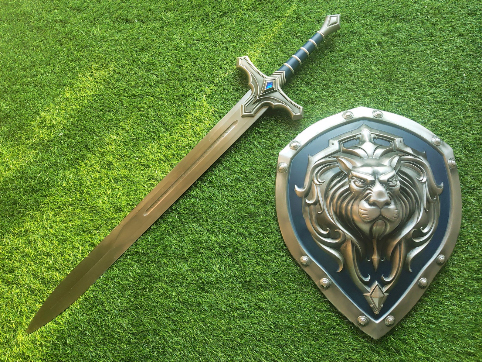 WOW World of Warcraft Stormwind Guard Sword Shield Gift for - Etsy