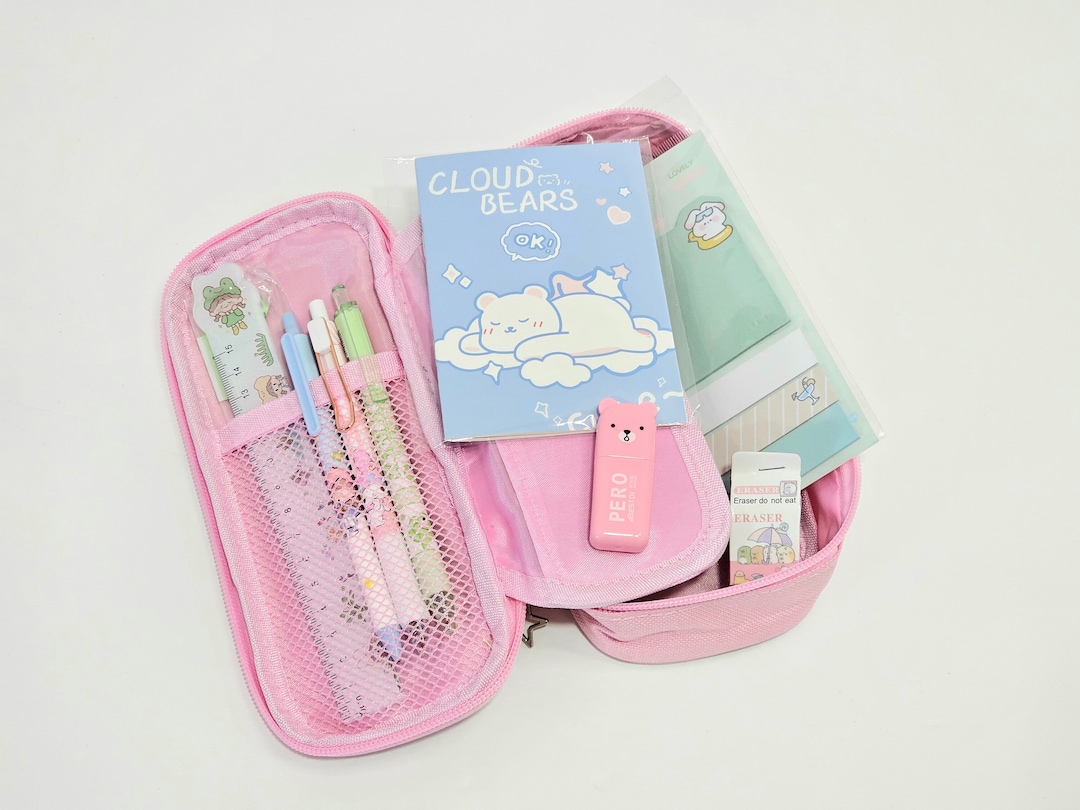 Kawaii Pre Filled Pencil Case/ Cute Pink Stationery/ Kids Stationary ...